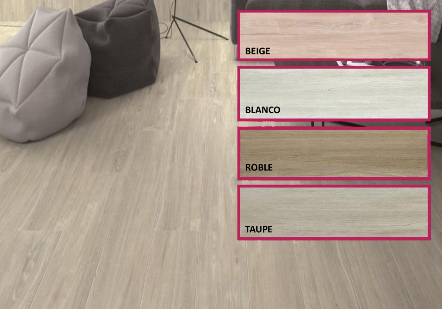 Serie VILEMA , porcelánico imitación madera, acabado mate, 23x120